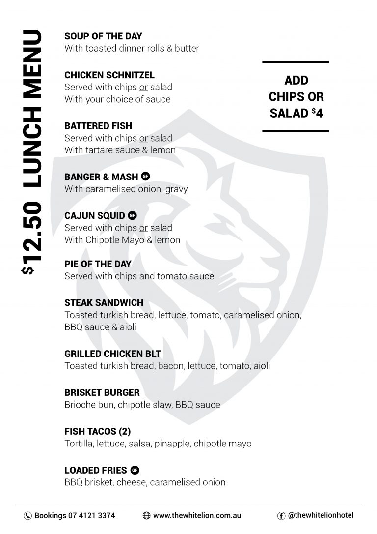 MEALS • THE WHITE LION HOTEL