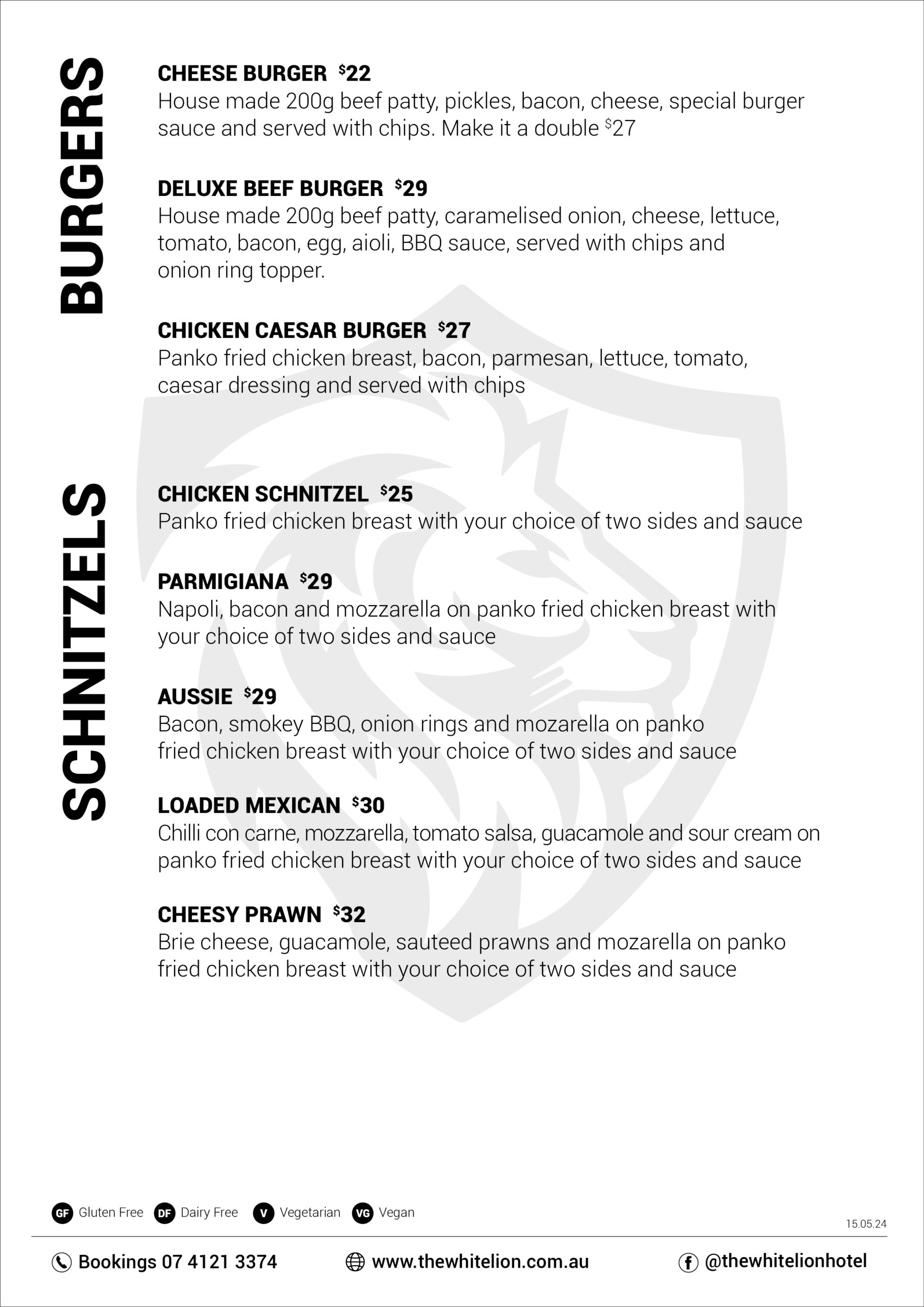 MEALS • THE WHITE LION HOTEL